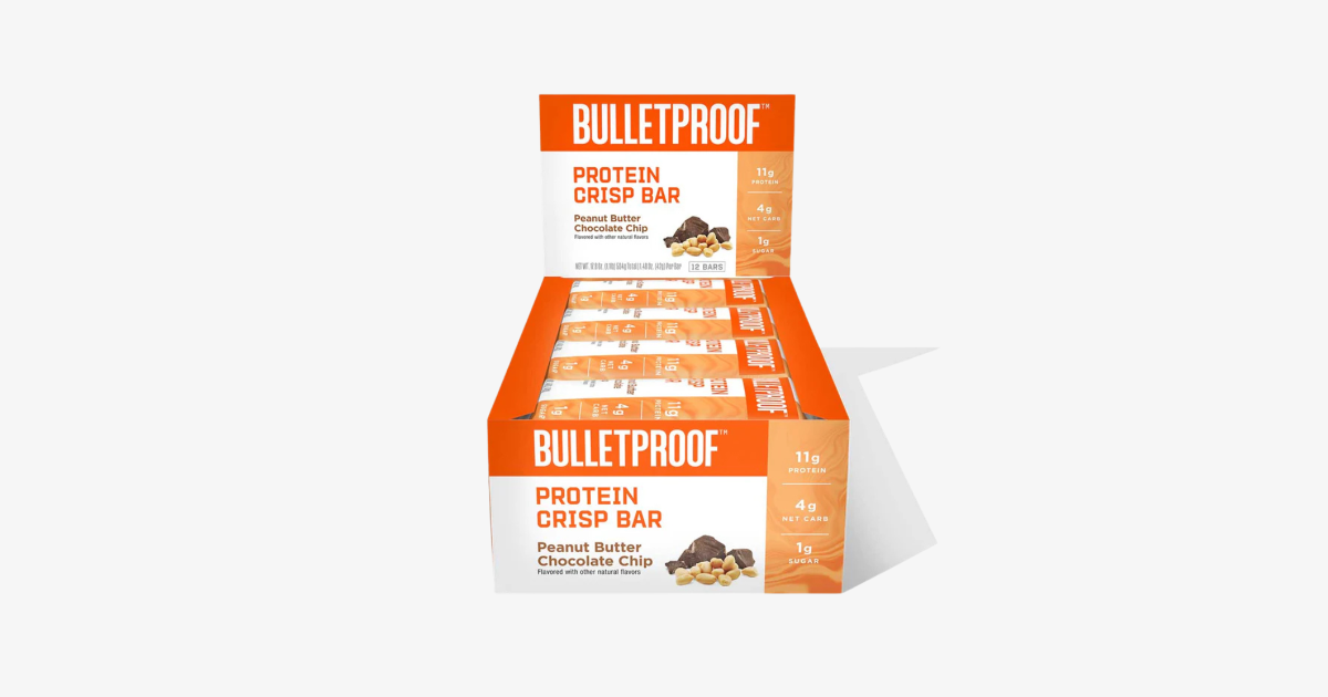 Bulletproof Protein Crisp Bar Peanut Butter Chocolate Chip | Healf