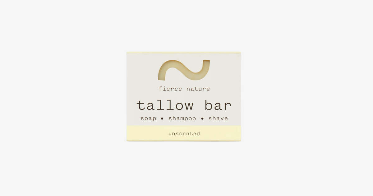 Fierce Nature Multi-Use Tallow Bar (Unscented) | Healf
