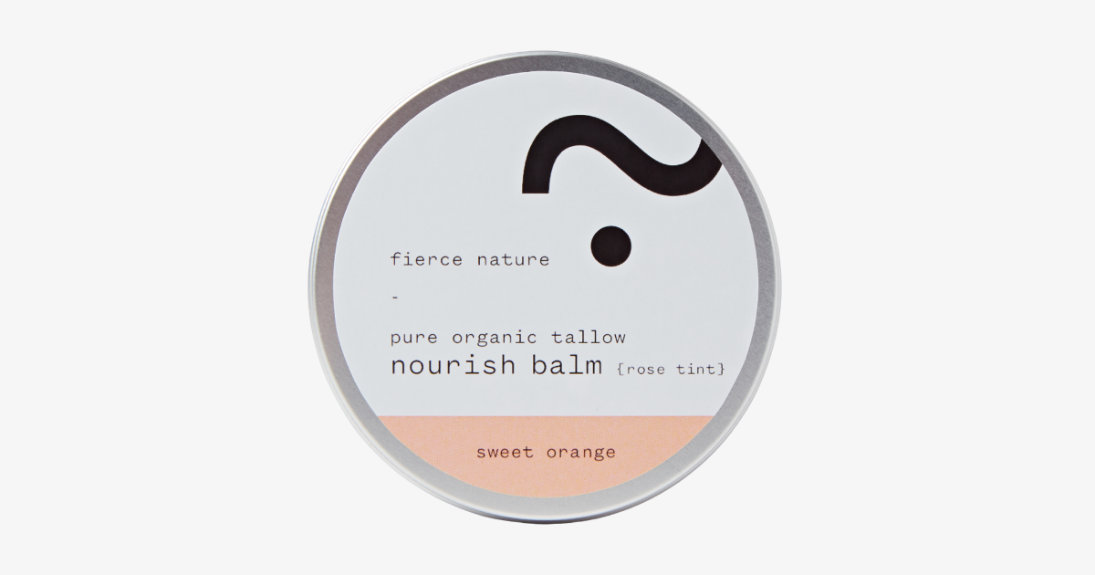 Fierce Nature Pure Organic Tallow Nourish Balm - Rose Tint