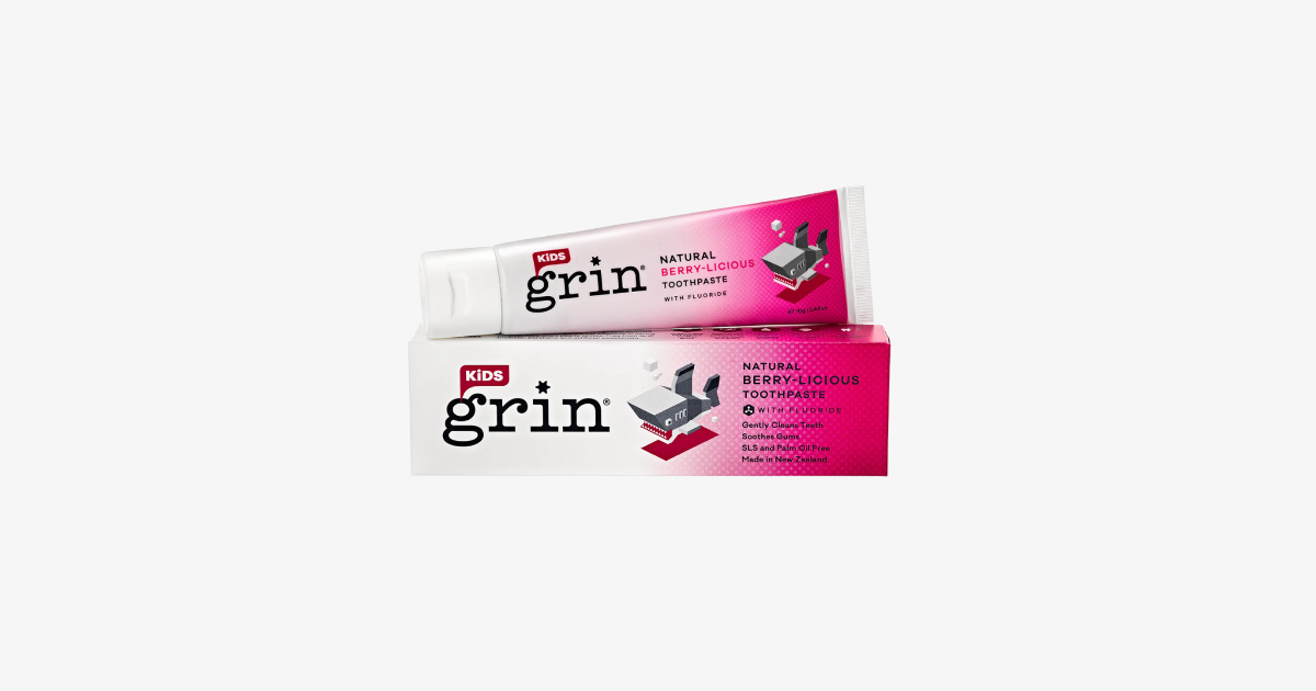 Grin Kids Berry-licious with Fluoride Natural Toothpaste | Healf