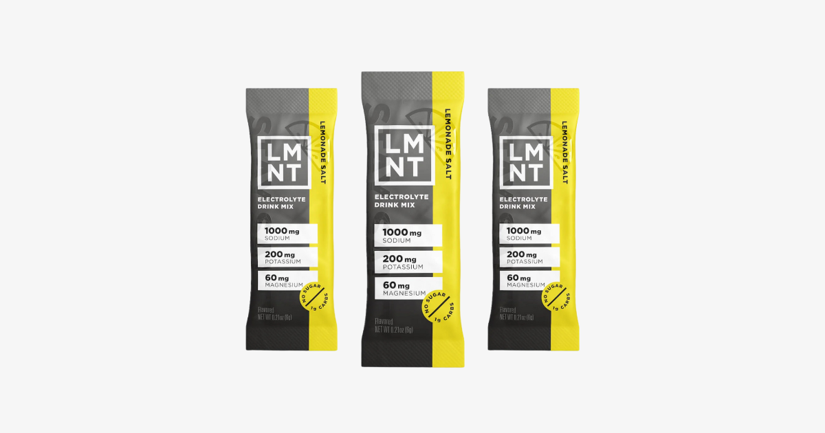 LMNT Recharge Electrolytes - Lemonade Salt | Healf
