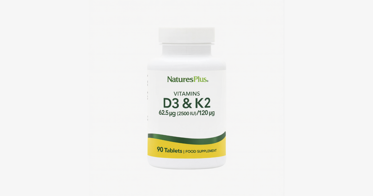 Naturesplus Vitamin D3 2500 IU with K2 120 mcg | Healf