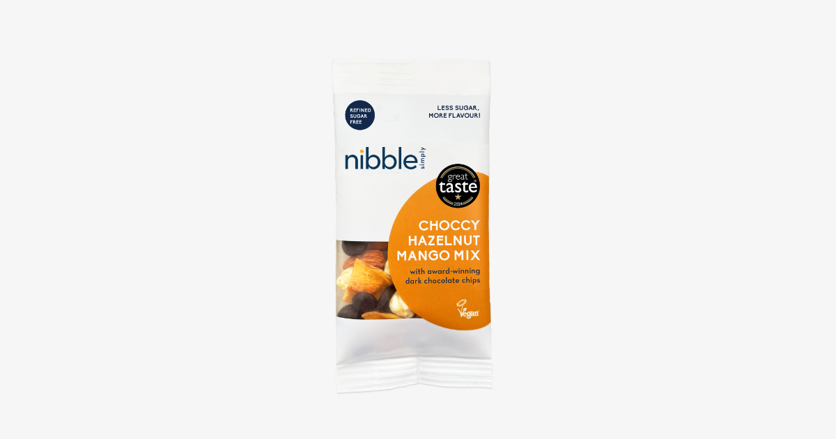 Nibble Simply Choccy Hazelnut Mango Mix | Healf