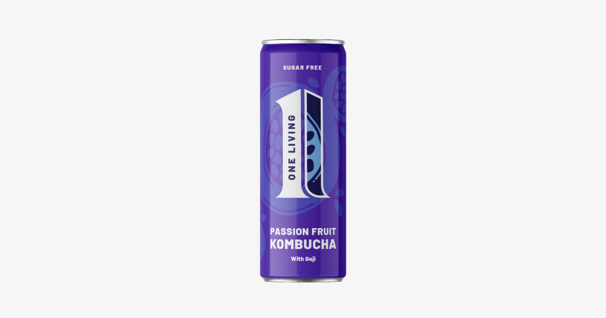 One Living Passion Fruit Kombucha with Goji - 4 pack