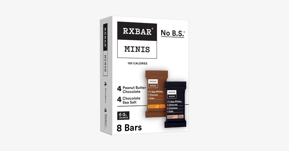 RXBAR Minis 2 Flavors, Peanut Butter Chocolate, Chocolate Sea Salt | Healf
