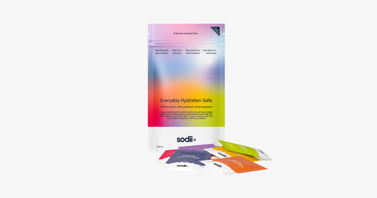 Sodii Everyday Hydration Salts - Mixed Flavour Sample Pack | Healf