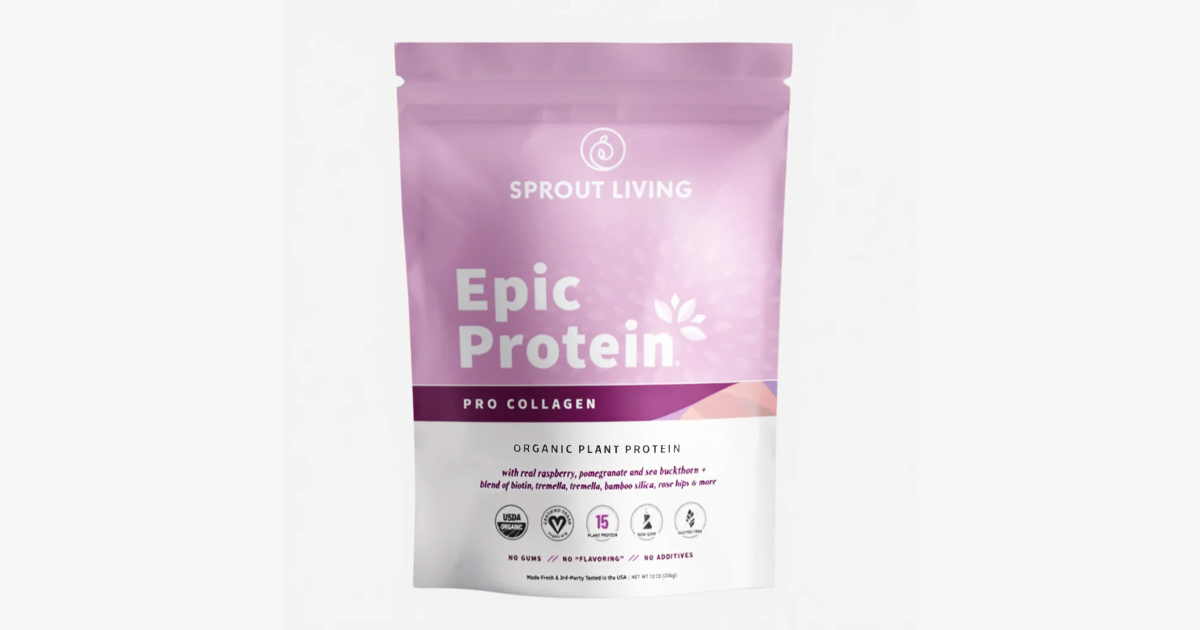 Sprout Living Epic Protein: Organic Plant Protein - Pro Collagen