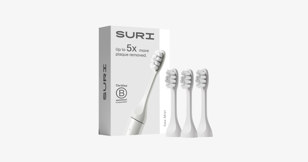 SURI SURI Sonic Replacement Heads - Sea Mist | Healf