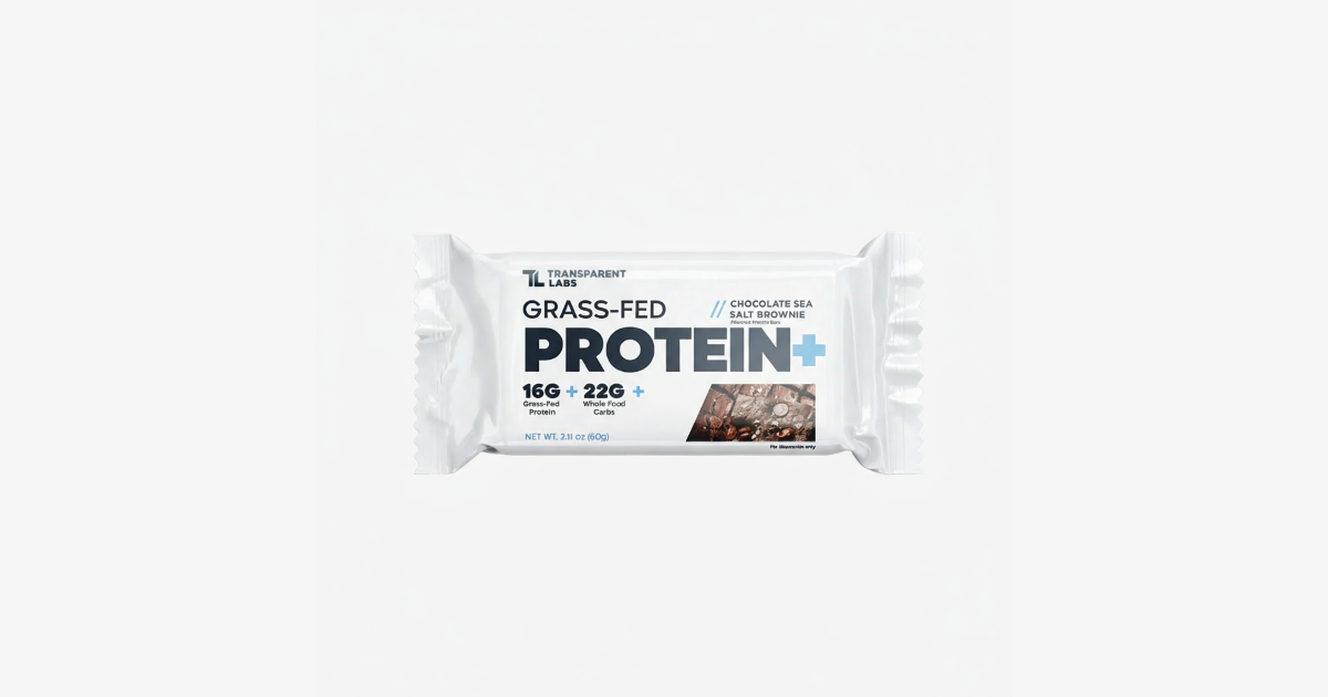 Transparent Labs Grass-Fed Protein + Bars Chocolate Sea Salt Brownie ...