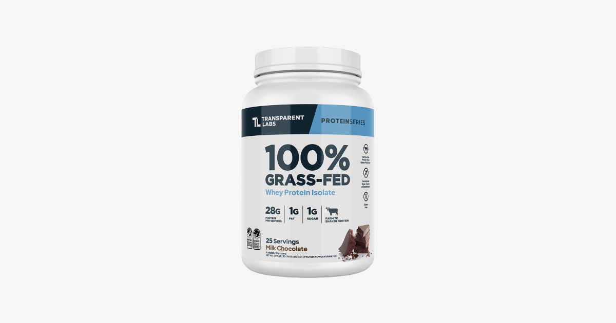 Transparent Labs Grass Fed Whey Isolate - Milk Chocolate