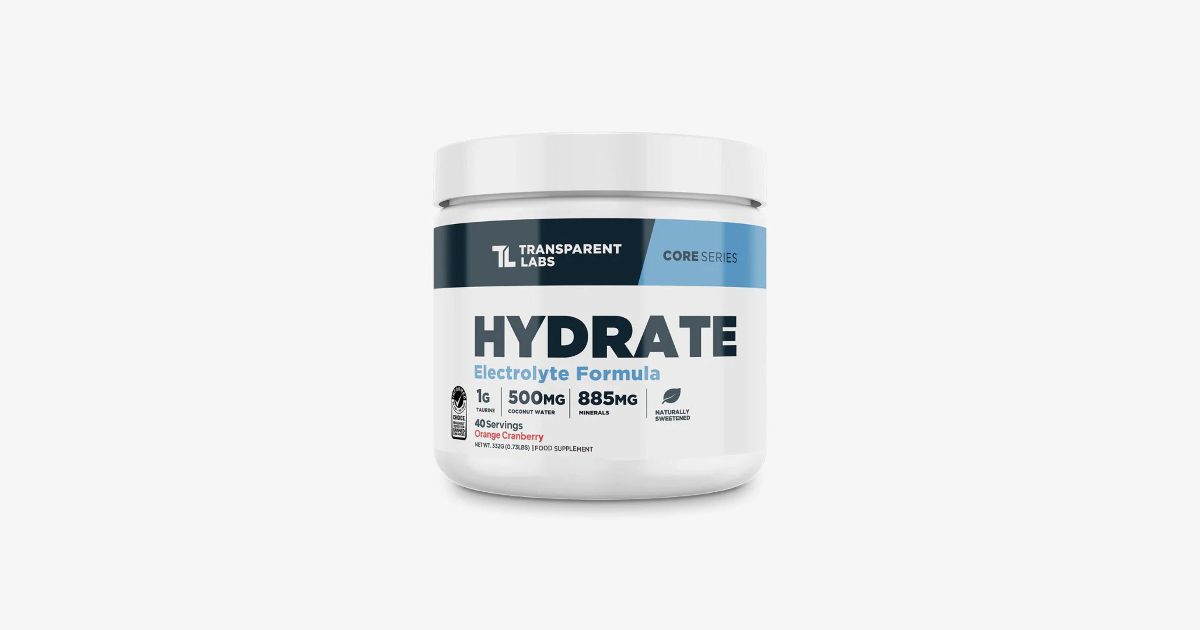 Transparent Labs Hydrate - Orange Cranberry | Healf