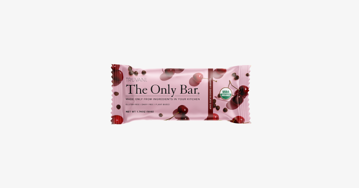 Truvani The Only Bar - Plant Based Organic Snack Bar - Cherry Chocolate ...