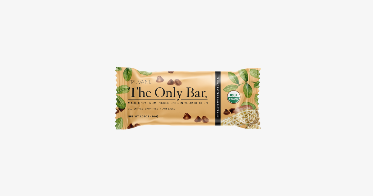 Truvani The Only Bar - Plant Based Organic Snack Bar - Peanut Butter ...